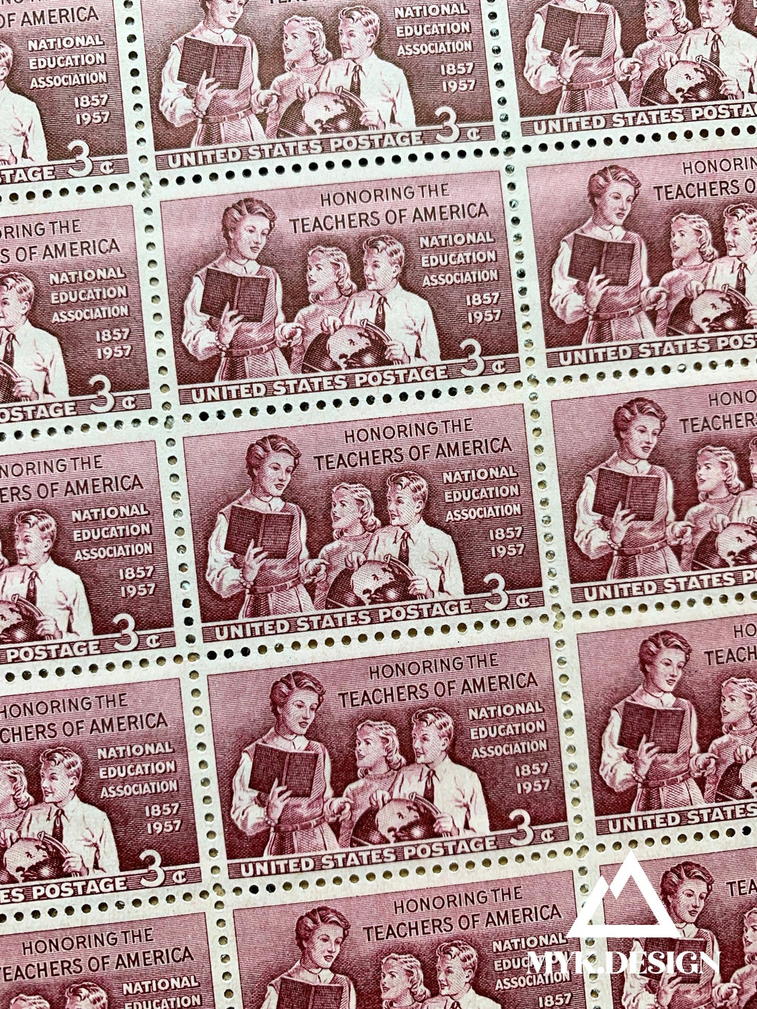 Teachers | 1957 | Vintage US Postage Stamps | Face Value 3 Cents ...
