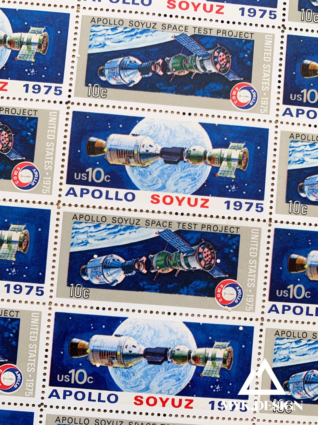 Apollo-soyuz 1975 Vintage US Postage Stamps Face Value 10 Cents Scott ...