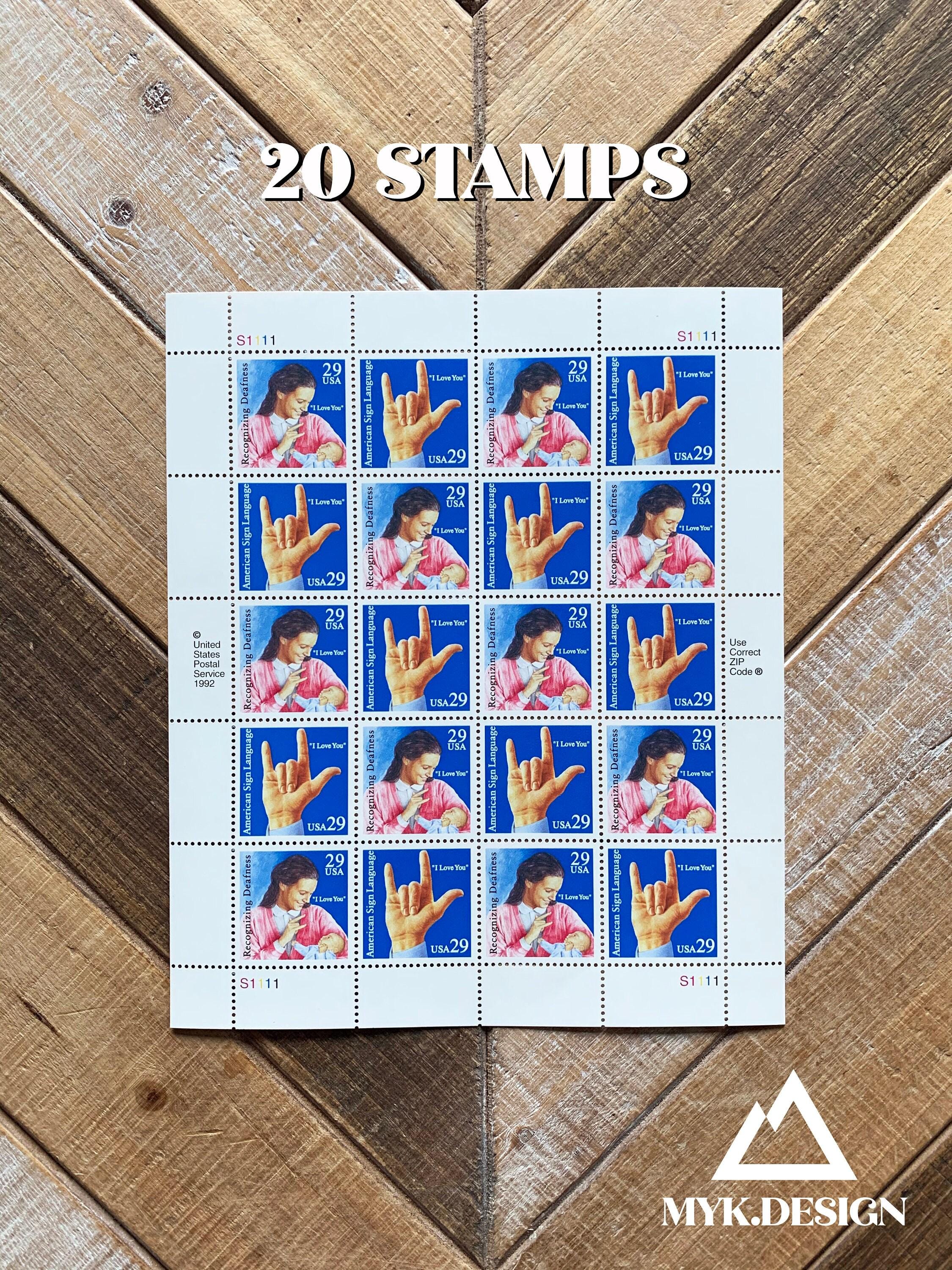 Deaf Awareness | 1993 | Vintage US Postage Stamps, Scott #2783-2784 ...