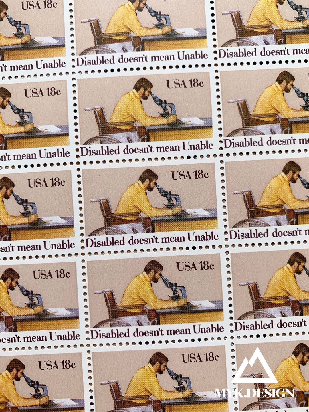 Disabled Doesn't Mean Unable | 1981 | Vintage US Postage Stamps | Face ...