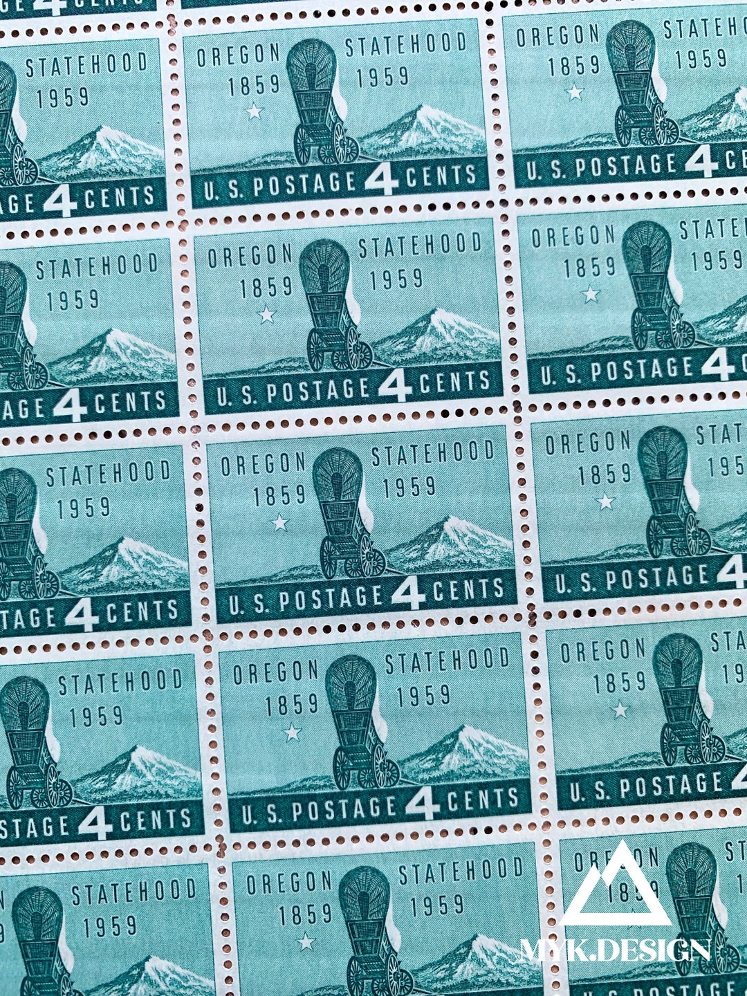 Oregon Statehood | 1959 | Vintage US Postage Stamps | Face Value 4 ...