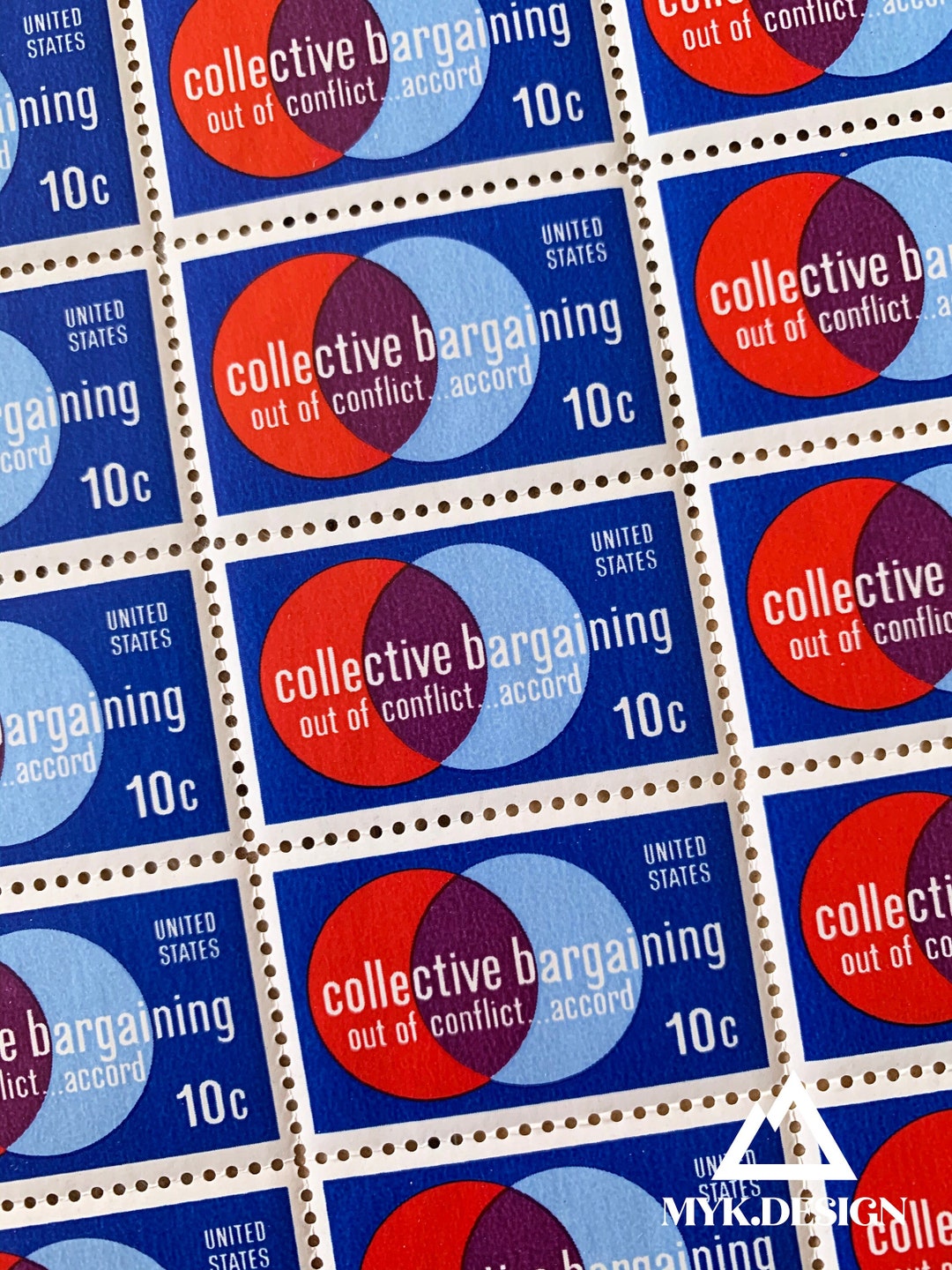 Collective Bargaining | 1975 | Vintage US Postage Stamps | Face Value ...