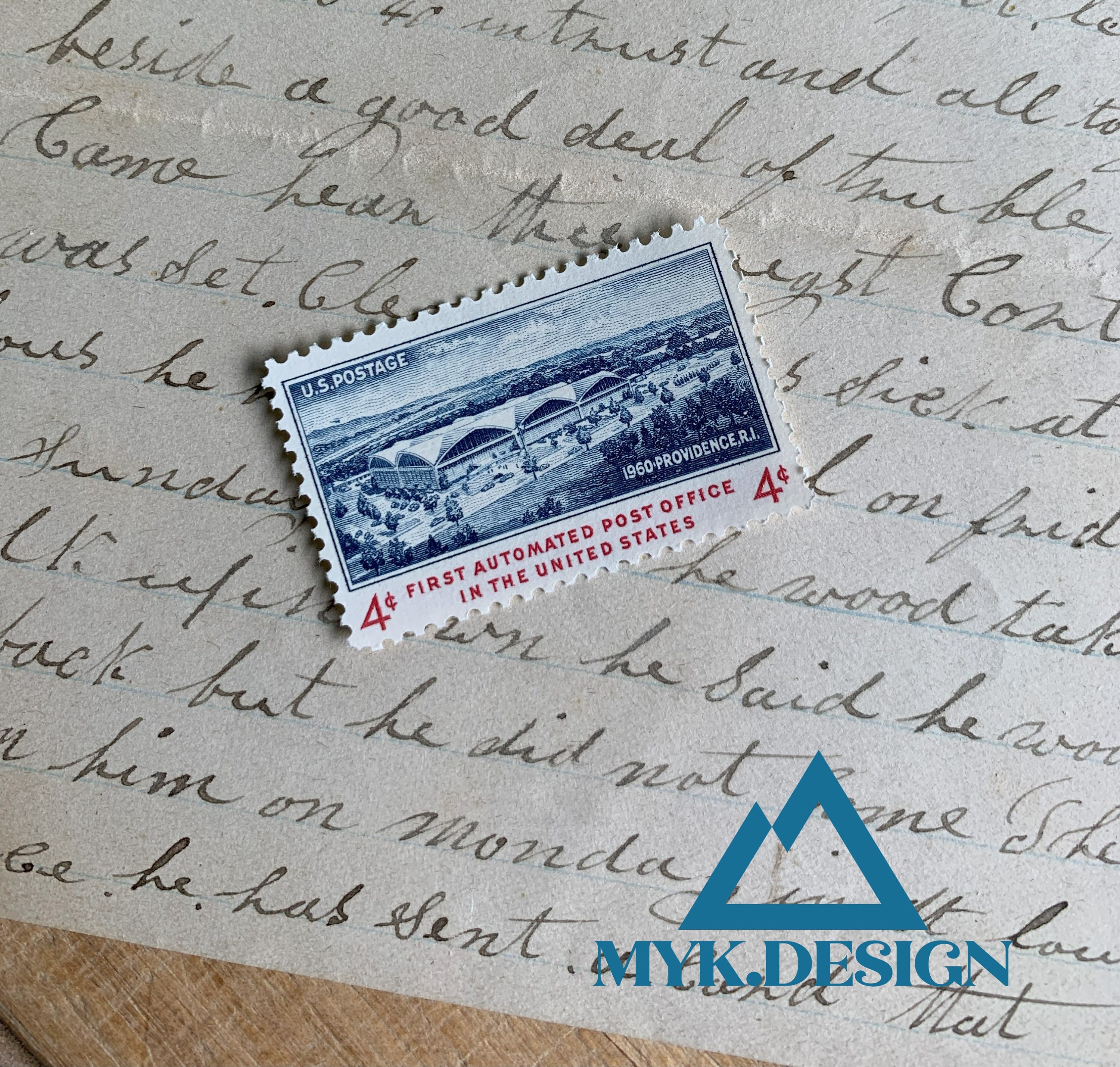 First Automated Post Office 1960 Vintage US Postage Stamps Face Value 4 ...