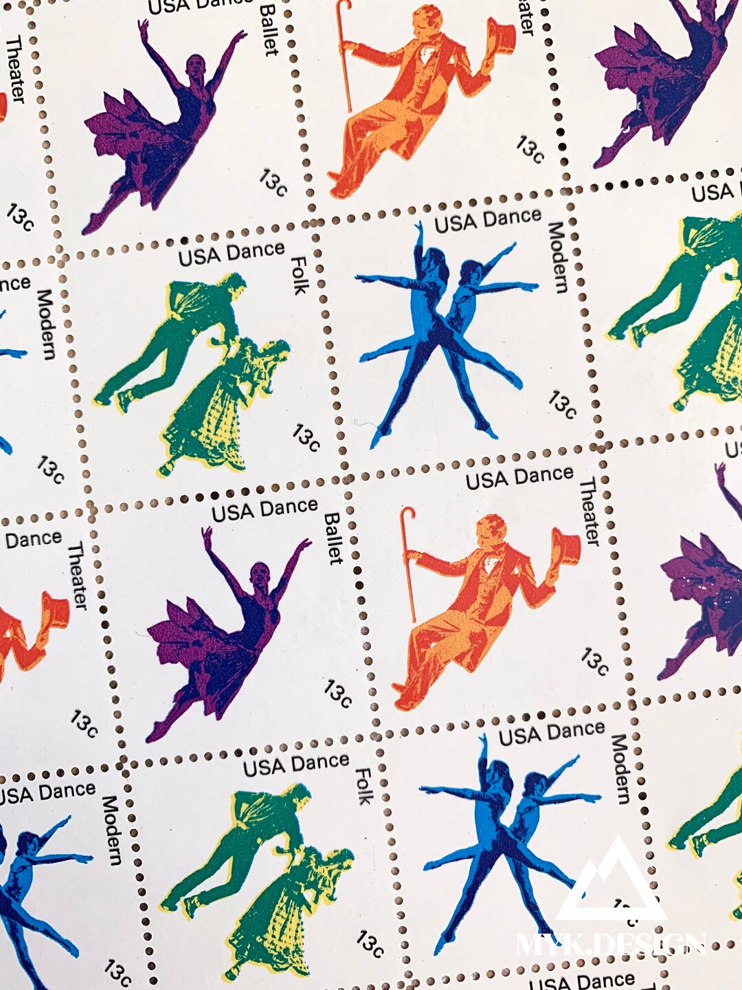 Dance | 1978 | Vintage US Postage Stamps | Face Value 13 Cents | Scott ...