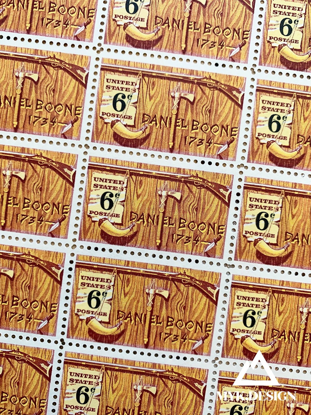 Daniel Boone | 1968 | Vintage US Postage Stamps | Face Value 6 Cents ...