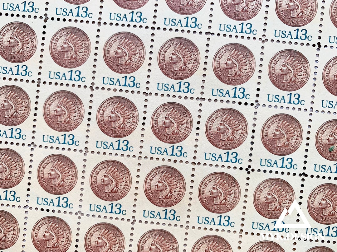 Indian Head Penny | 1978 | Vintage US Postage Stamps | Face Value 13 ...