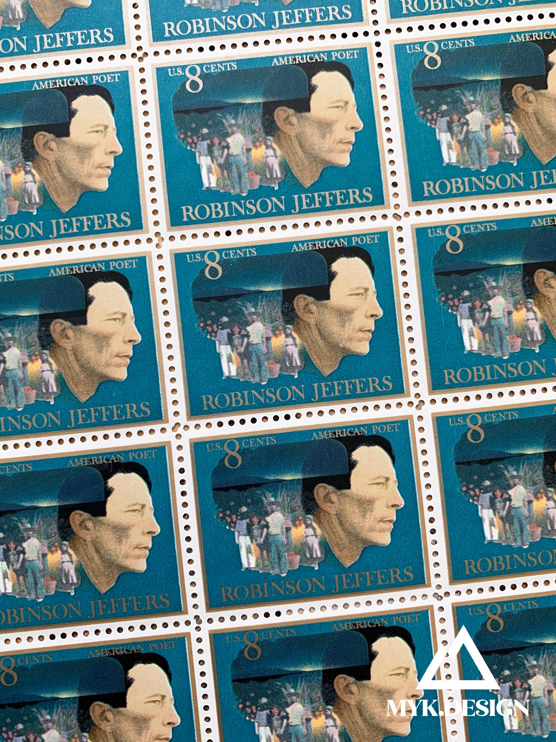 Robinson Jeffers | 1973 | Vintage US Postage Stamps | Face Value 8 ...