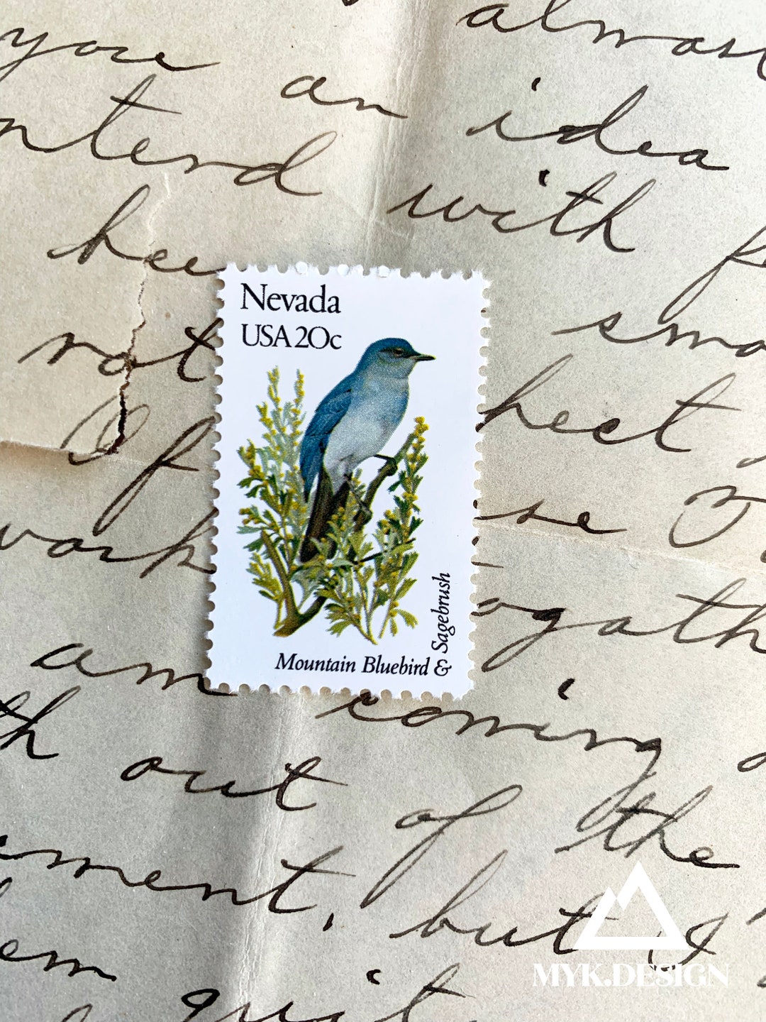 Nevada State Bird and Flower: Mountain Bluebird and Sagebrush 1982 ...