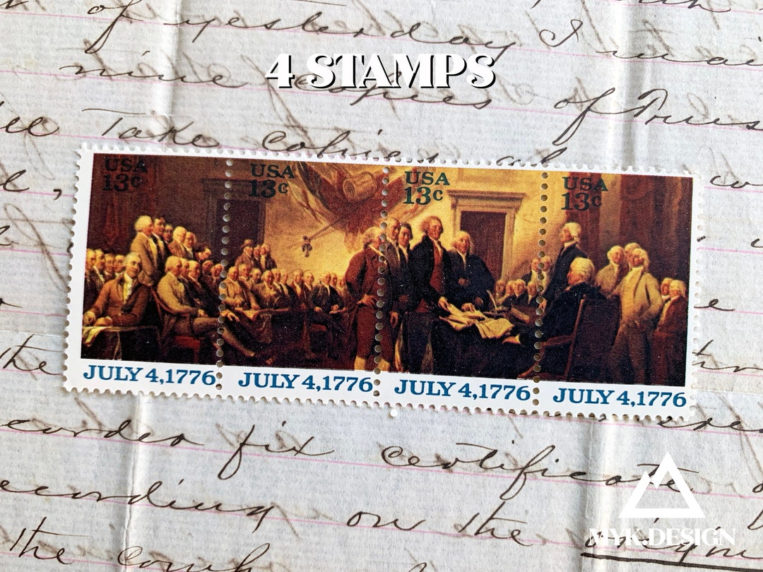 Declaration of Independence 1976 Vintage US Postage Stamps Face Value ...