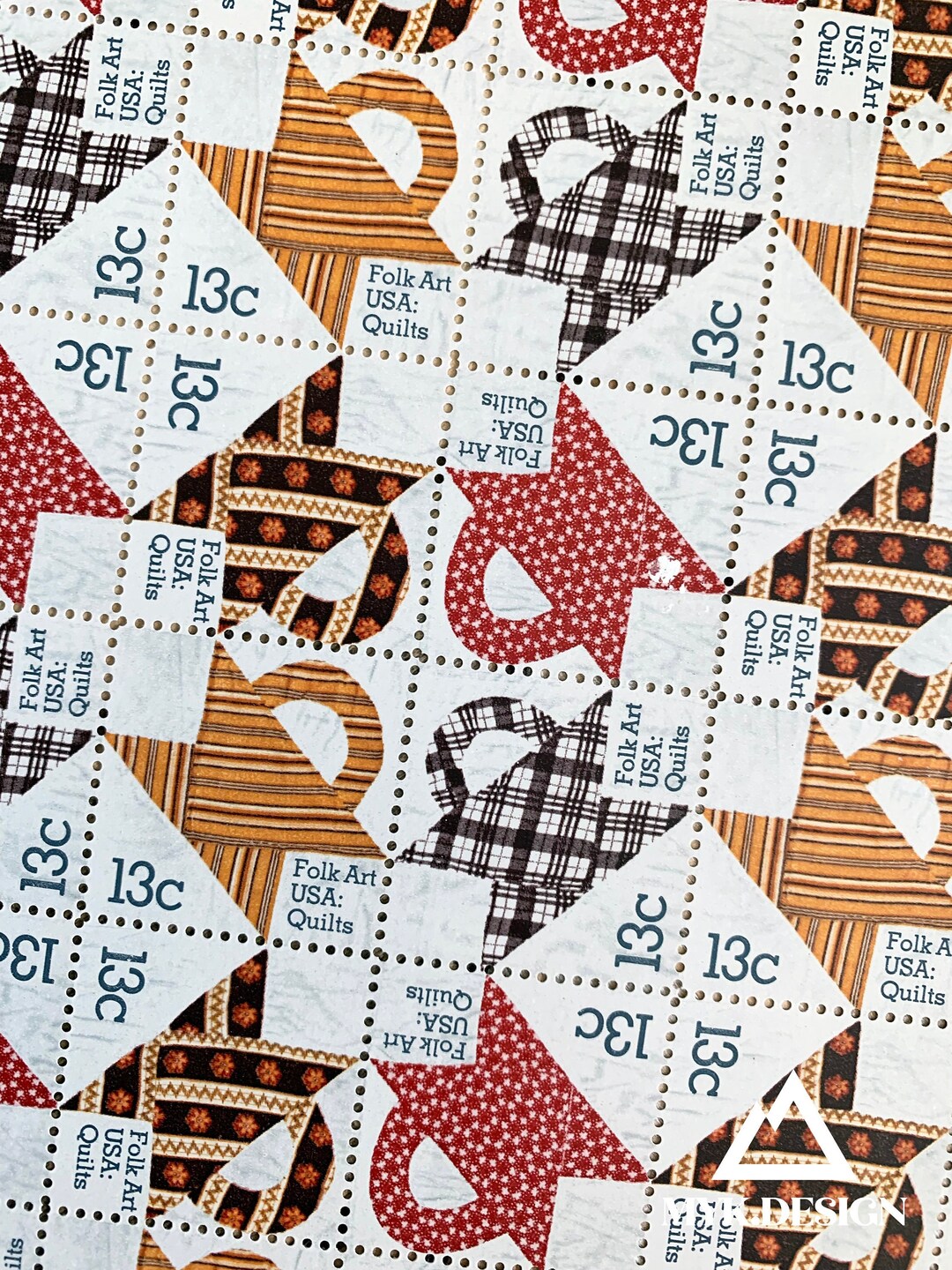 Quilts Folk Art | 1978 | Vintage US Postage Stamps | Face Value 13 ...