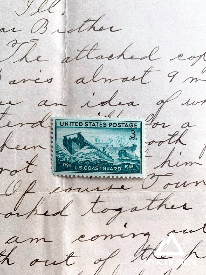 Coast Guard 1945 Vintage US Postage Stamps Face Value 3 - Etsy