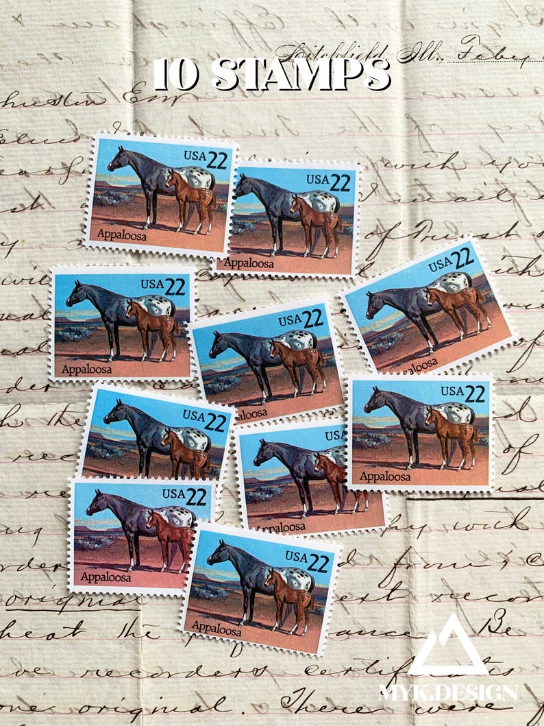 Horses 1985 Vintage US Postage Stamps Face Value 22 Cents Scott 2158 ...