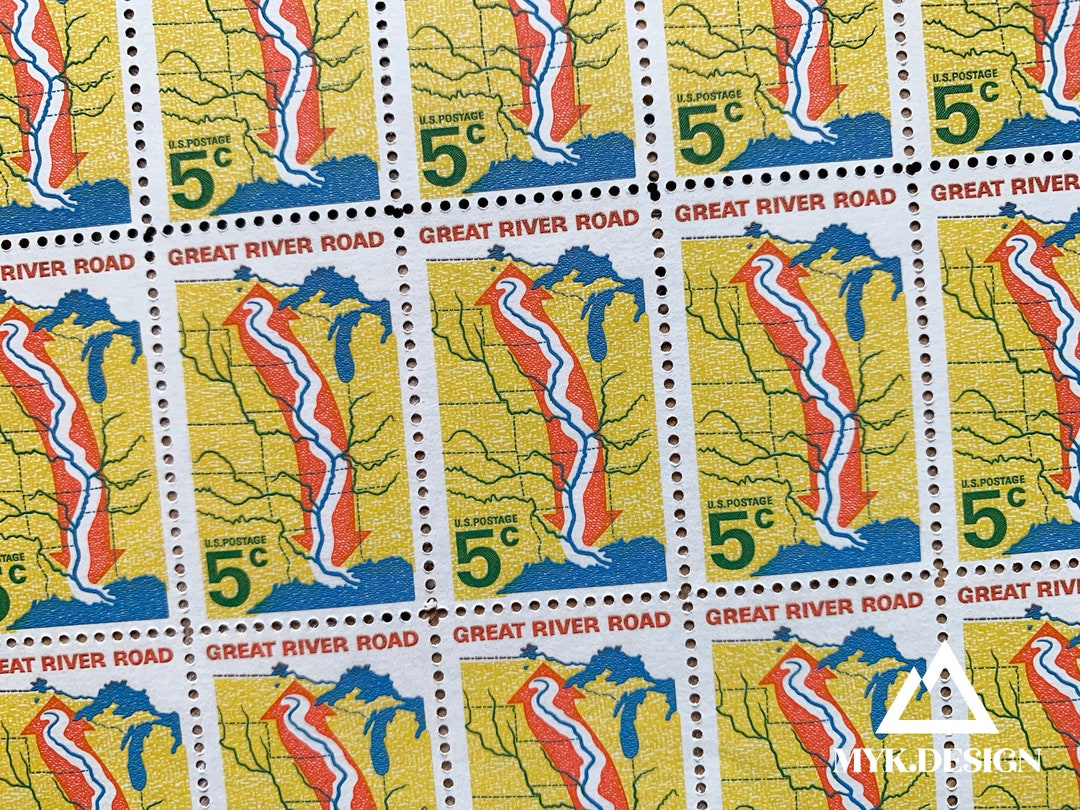 Great River Road | 1966 | Vintage US Postage Stamps | Face Value 5 ...