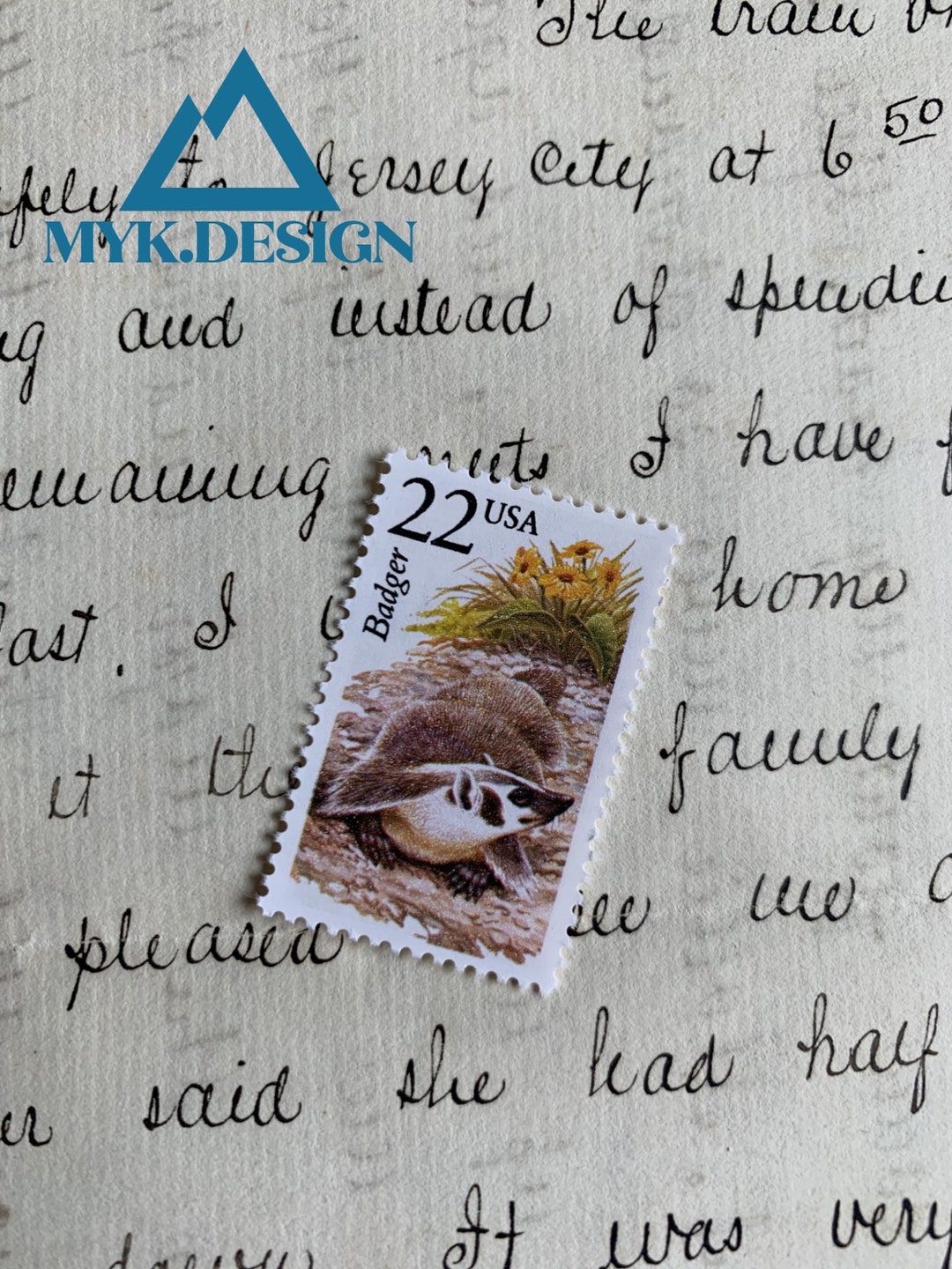 Badger 1987 Vintage US Postage Stamps Face Value 22 Cents Scott 2312 ...