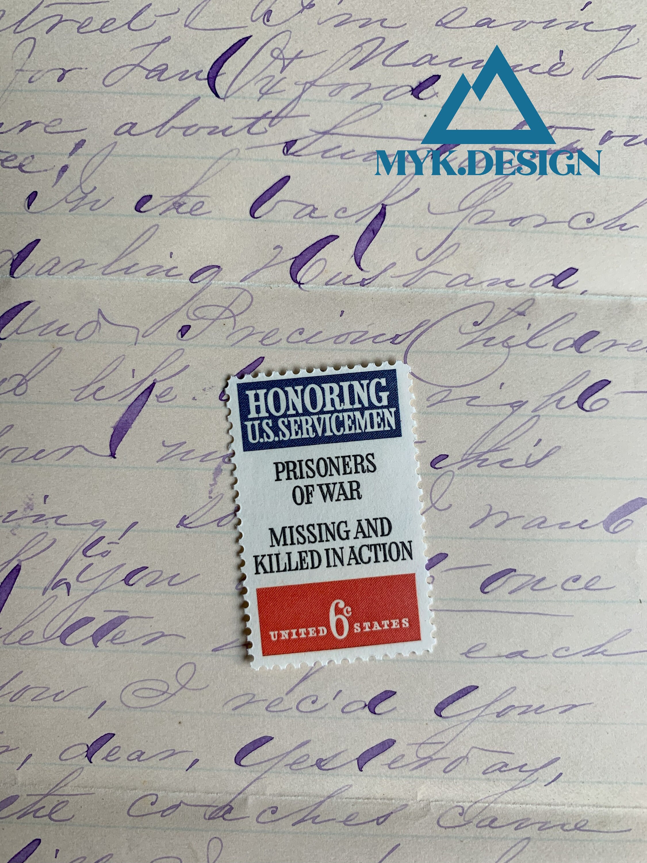 Military DAV-POW 1970 Vintage US Postage Stamps Face Value 6 Cents ...