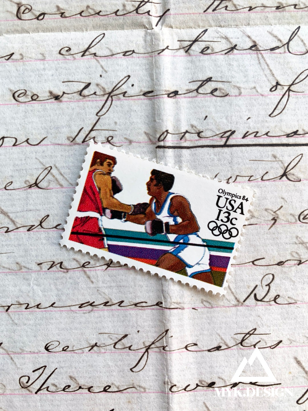 Olympic Boxing 1983 Vintage US Postage Stamps Face Value 13 Cents Scott ...