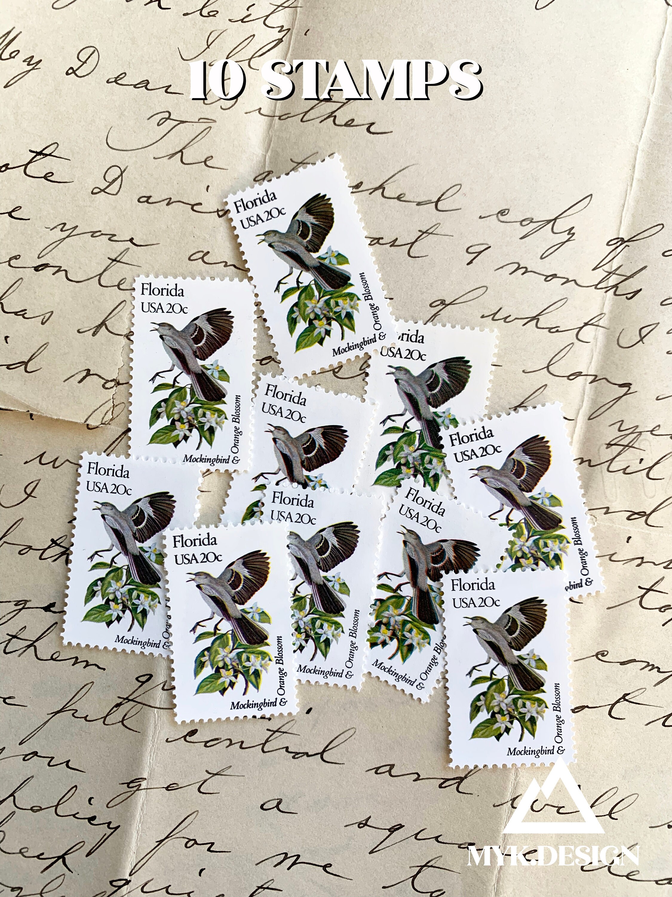 Florida State Bird and Flower: Mockingbird and Orange Blossom 1982 ...