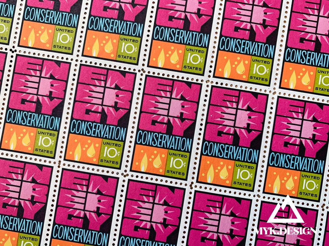 Energy Conservation | 1974 | Vintage US Postage Stamps | Face Value 10 ...