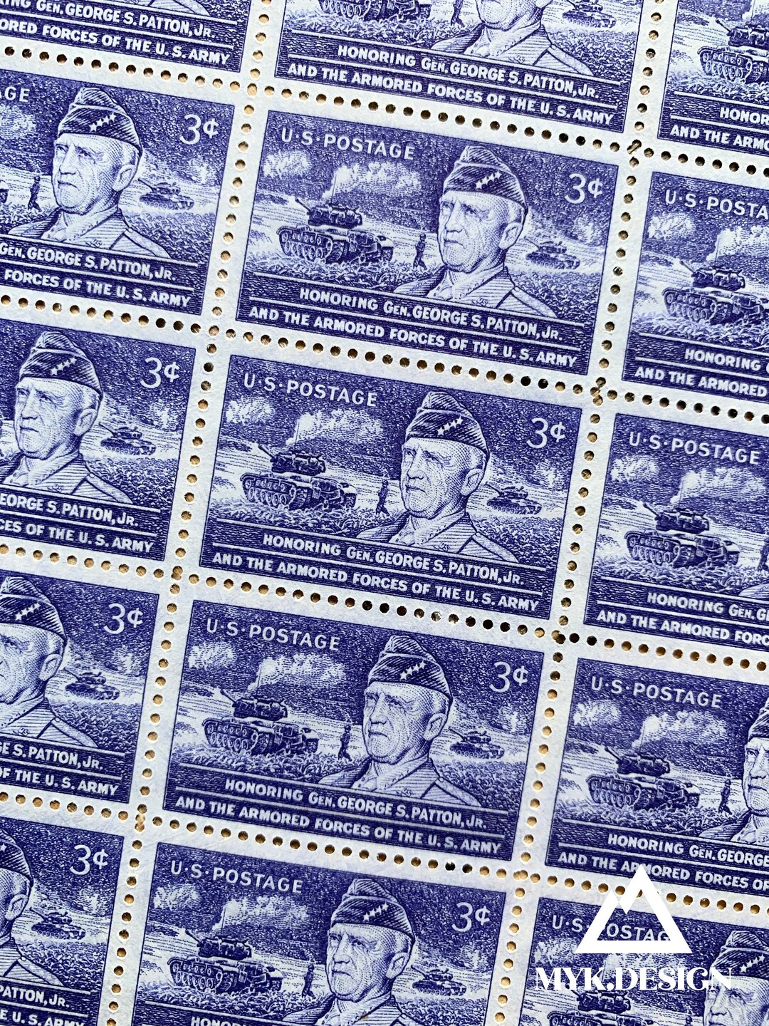 General George S Patton | 1953 | Vintage US Postage Stamps | Face Value ...