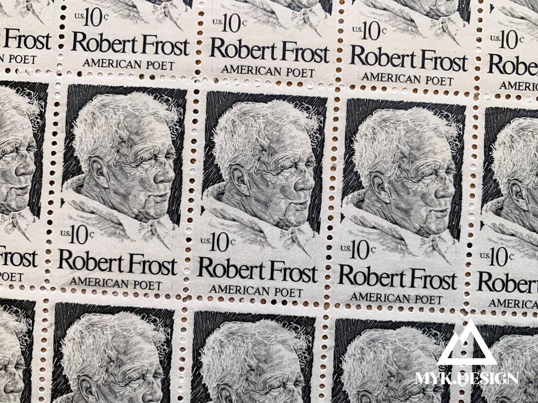 Robert Frost | 1974 | Vintage US Postage Stamps | Face Value 10 Cents ...