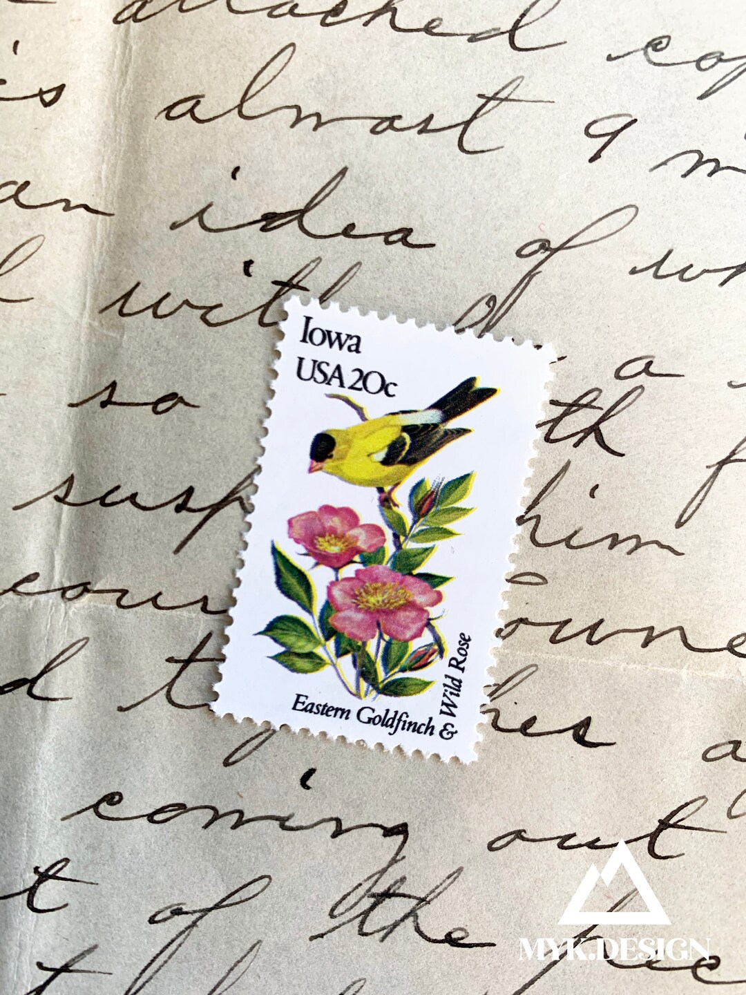 Iowa State Bird and Flower: Eastern Goldfinch and Wild Rose 1982 ...