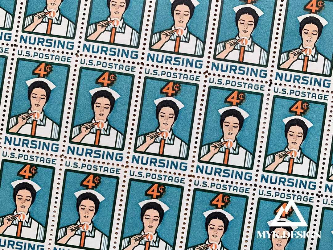 Nursing | 1961 | Vintage US Postage Stamps | Face Value 4 Cents | Scott ...