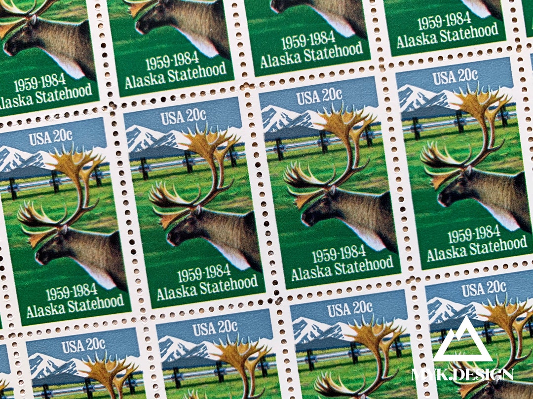 Alaska Statehood | 1984 | Vintage US Postage Stamps | Face Value 20 ...