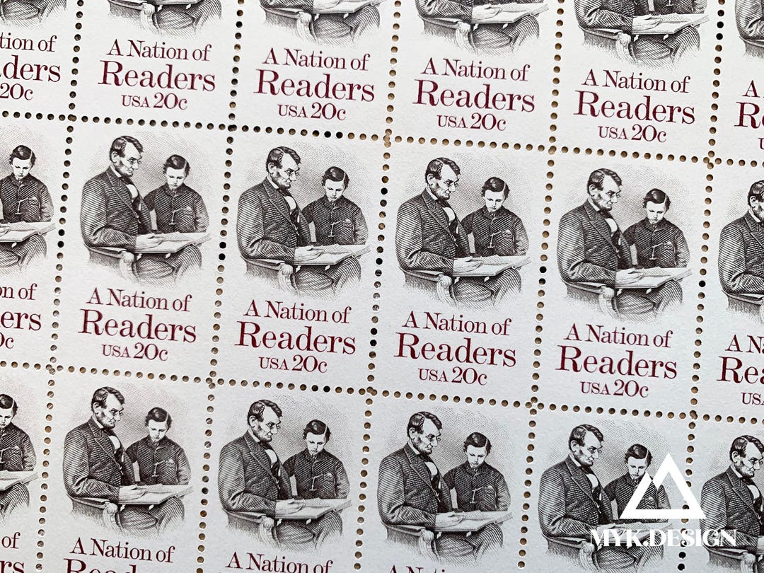 Nation of Readers | 1984 | Vintage US Postage Stamps | Face Value 20 ...