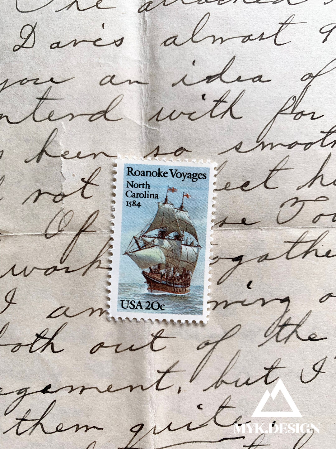 Roanoke Voyages 1984 Vintage US Postage Stamps Face Value 20 Cents ...
