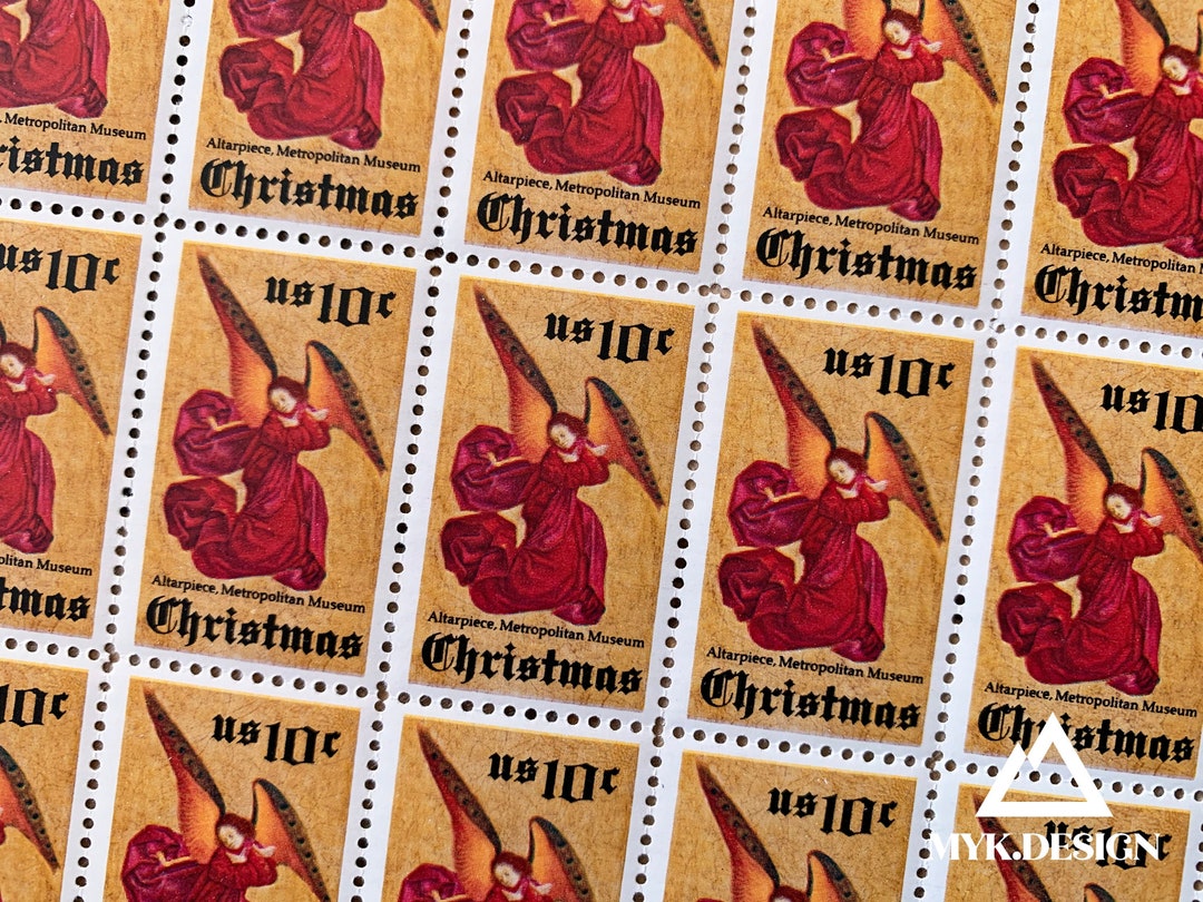 Christmas Angel 1974 Vintage US Postage Stamps Face Value 10 Cents ...