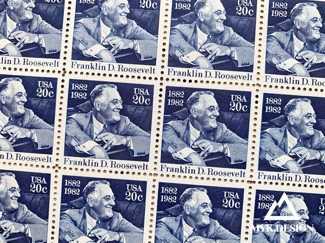 Franklin Roosevelt | 1982 | Vintage US Postage Stamps | Face Value 20 ...