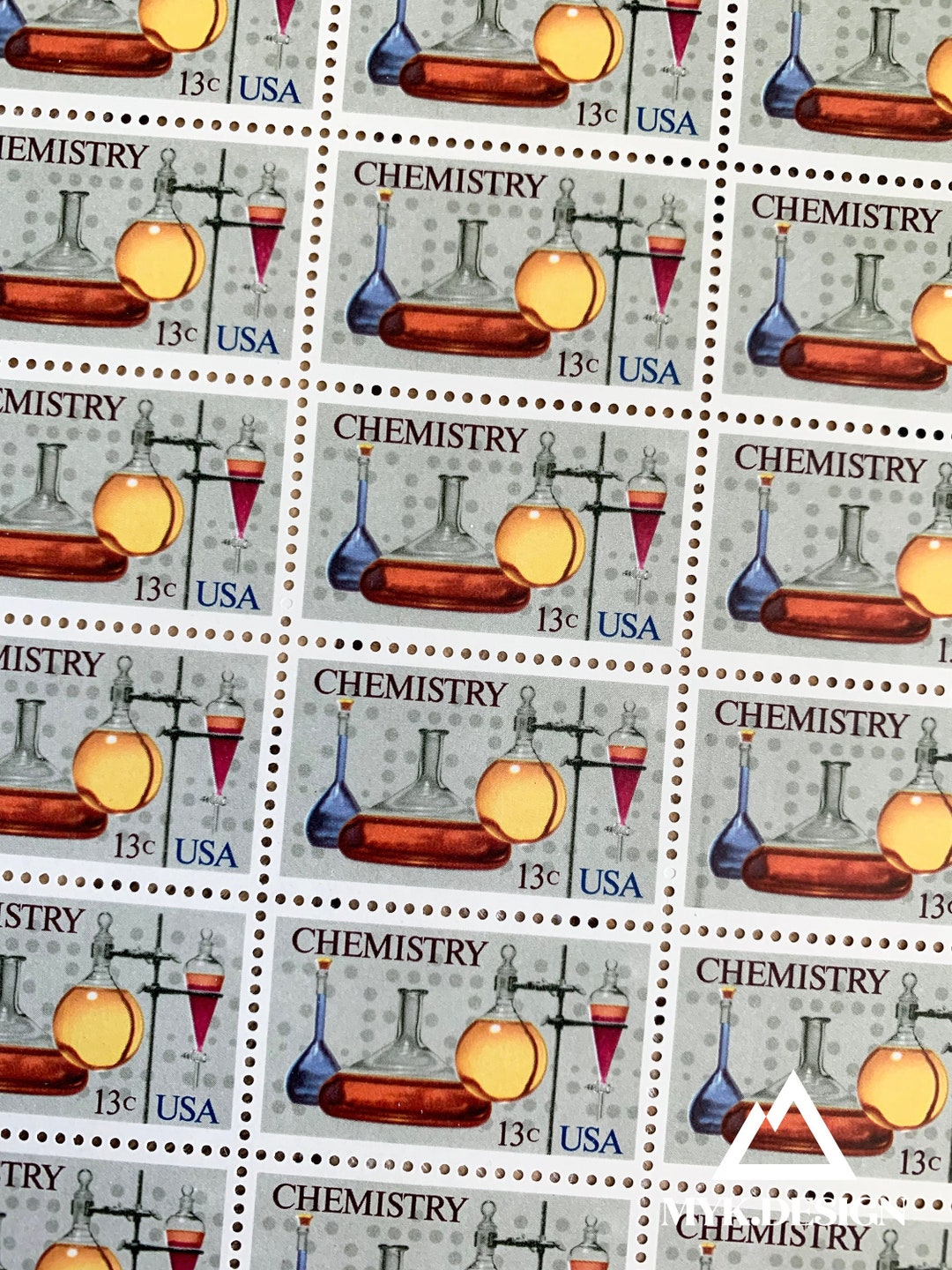 Chemistry | 1976 | Vintage US Postage Stamps | Face Value 13 Cents ...