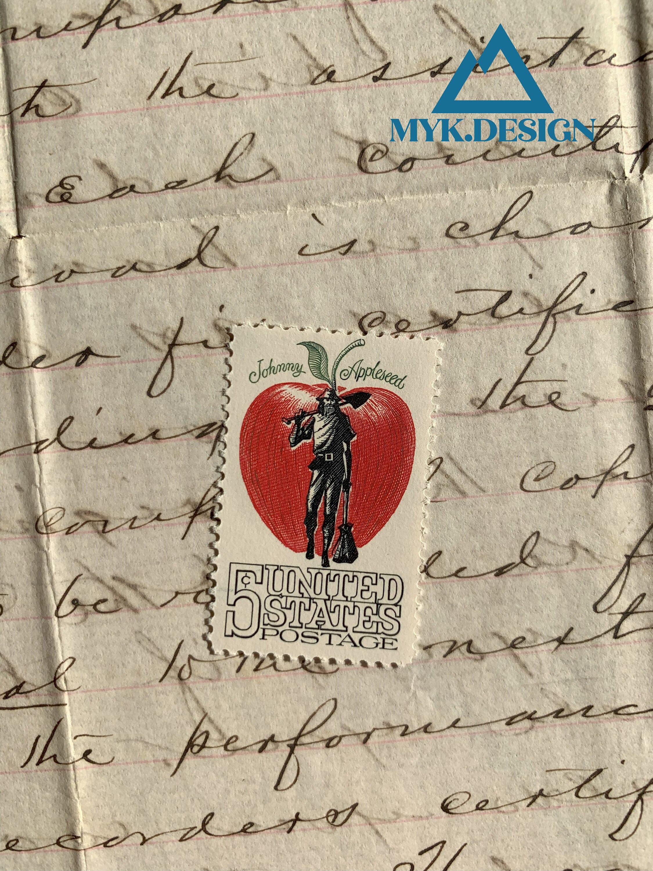 Johnny Appleseed | 1966 | Vintage US Postage Stamps | Face Value 5 ...