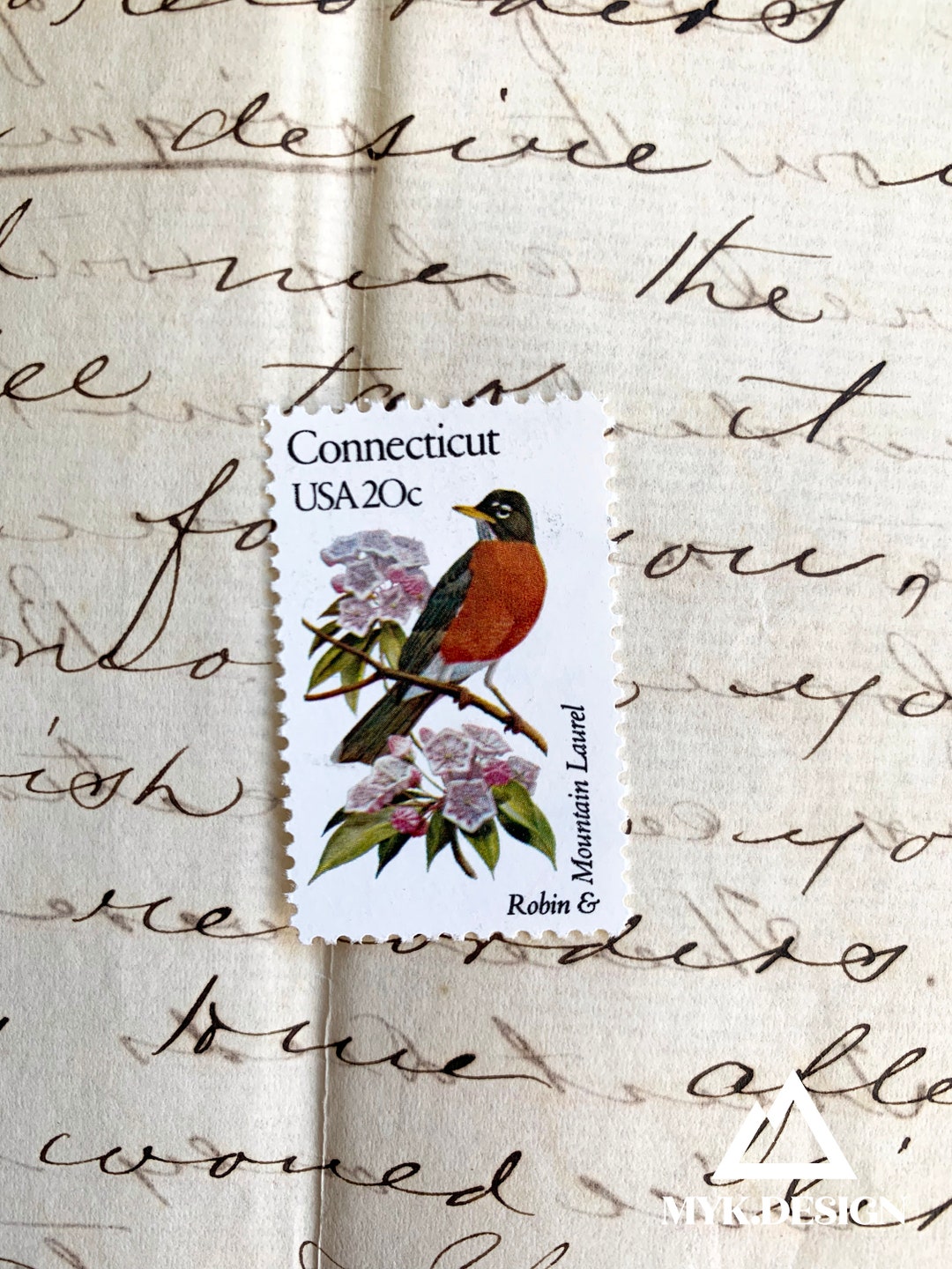 Connecticut State Bird and Flower: Robin and Mountain Laurel | 1982 ...