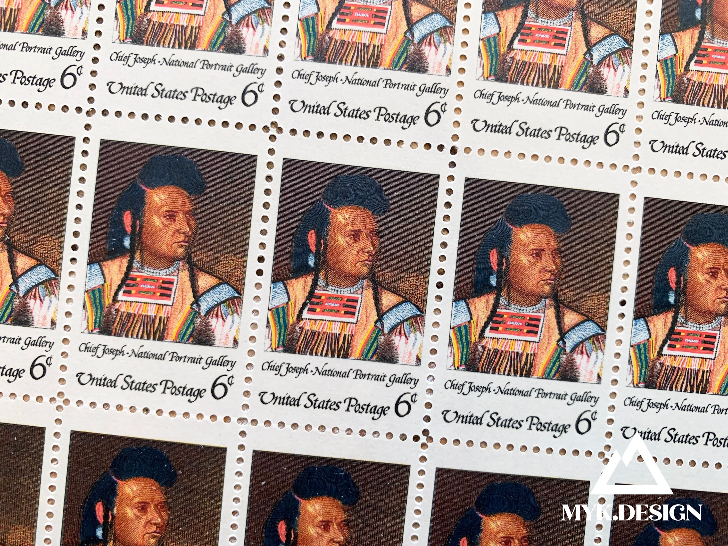 Chief Joseph | 1968 | Vintage US Postage Stamps | Face Value 6 Cents ...