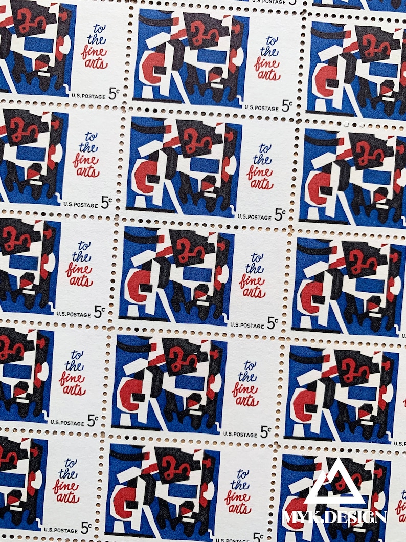 Fine Arts | 1964 | Vintage US Postage Stamps | Face Value 5 Cents ...