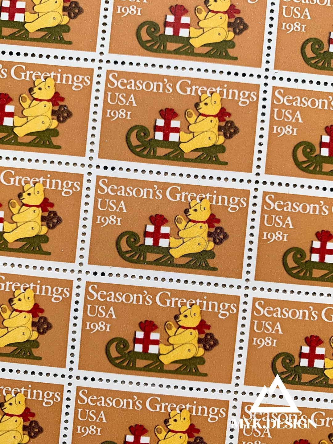 Christmas | 1981 | Vintage US Postage Stamps | Face Value 20 Cents ...