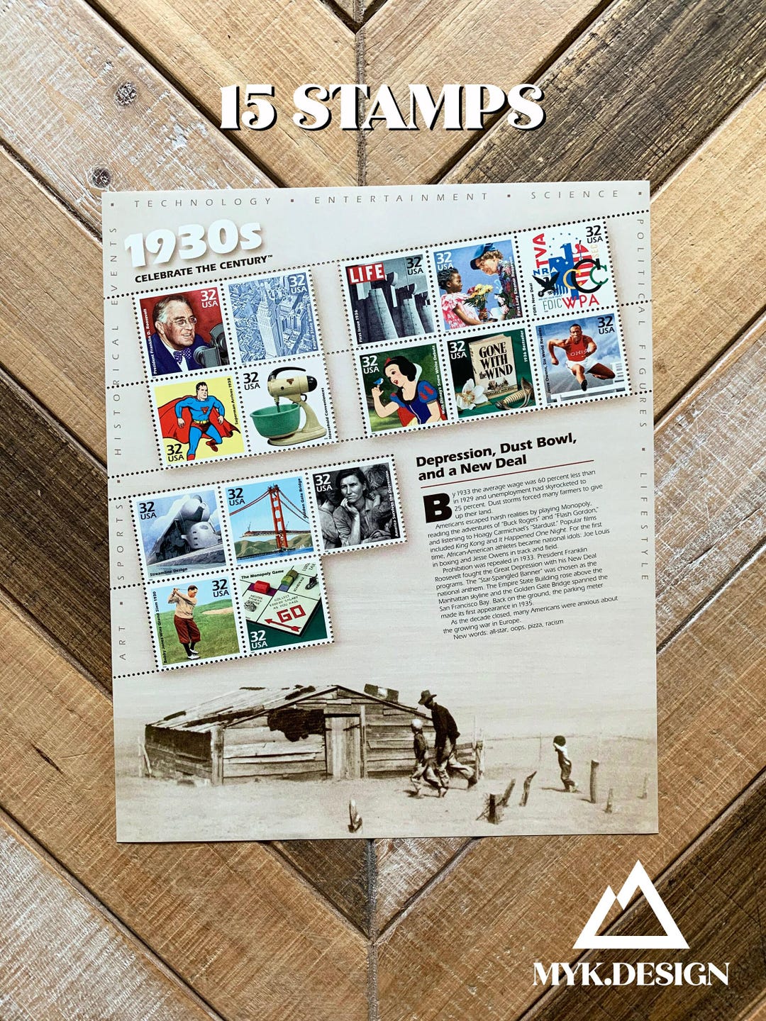 Celebrate the Century 1930s | 1998 | Vintage US Postage Stamps, Scott ...