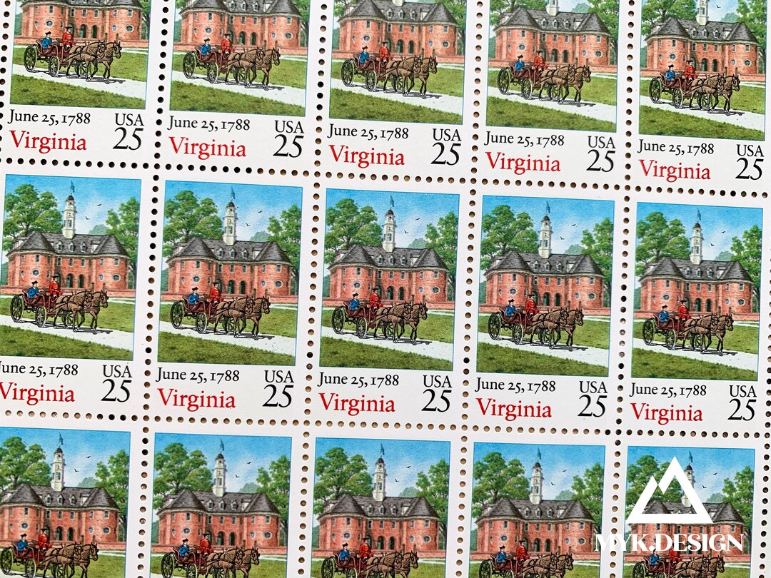 Virginia Capitol Williamsburg | 1988 | Vintage US Postage Stamps | Face ...