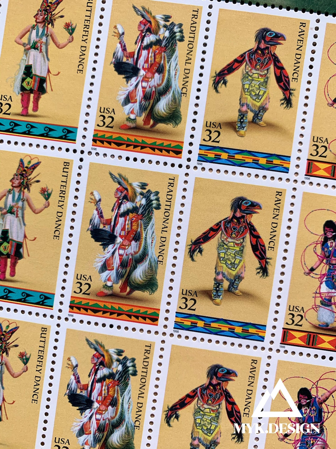 Native American Indian Dances | 1996 | Vintage US Postage Stamps, Scott ...