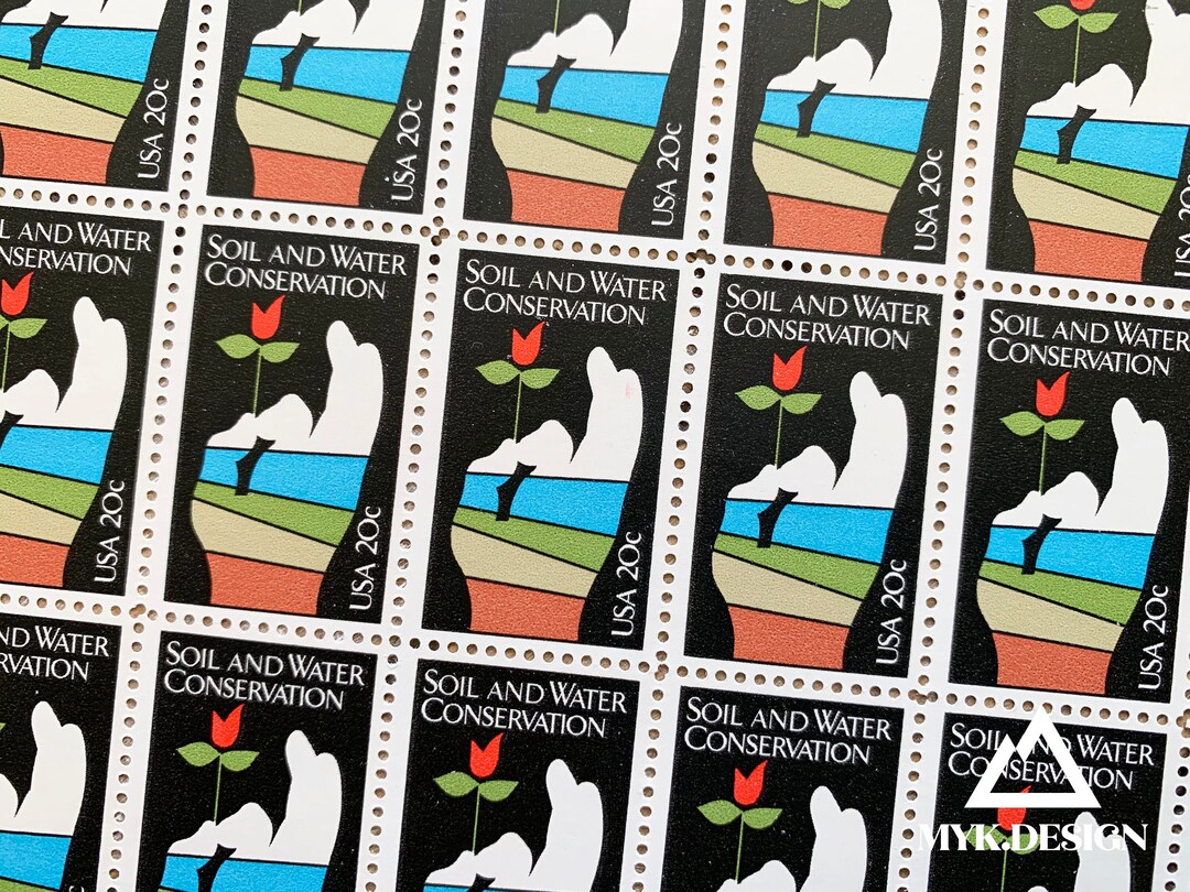 Soil and Water Conservation | 1984 | Vintage US Postage Stamps | Face ...