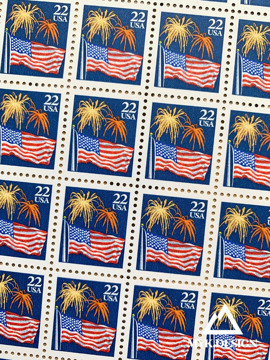 Flag and Fireworks | 1987 | Vintage US Postage Stamps | Face Value 22 ...