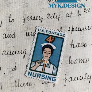 Nursing | 1961 | Vintage US Postage Stamps | Face Value 4 Cents | Scott ...