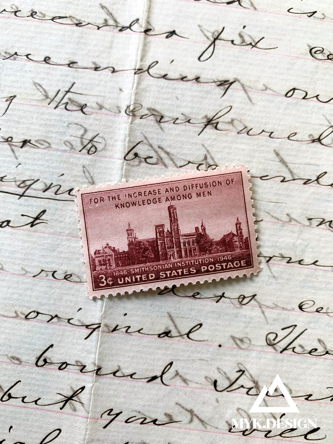 The Smithsonian Institution 1946 Vintage US Postage Stamps - Etsy