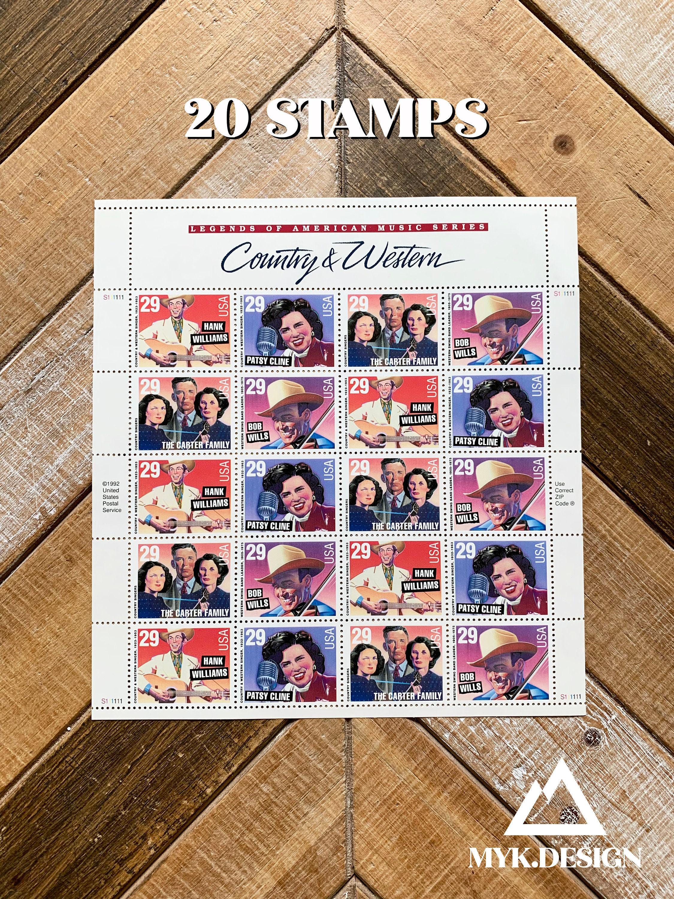 Country-western Singers | 1993 | Vintage US Postage Stamps, Scott #2771 ...