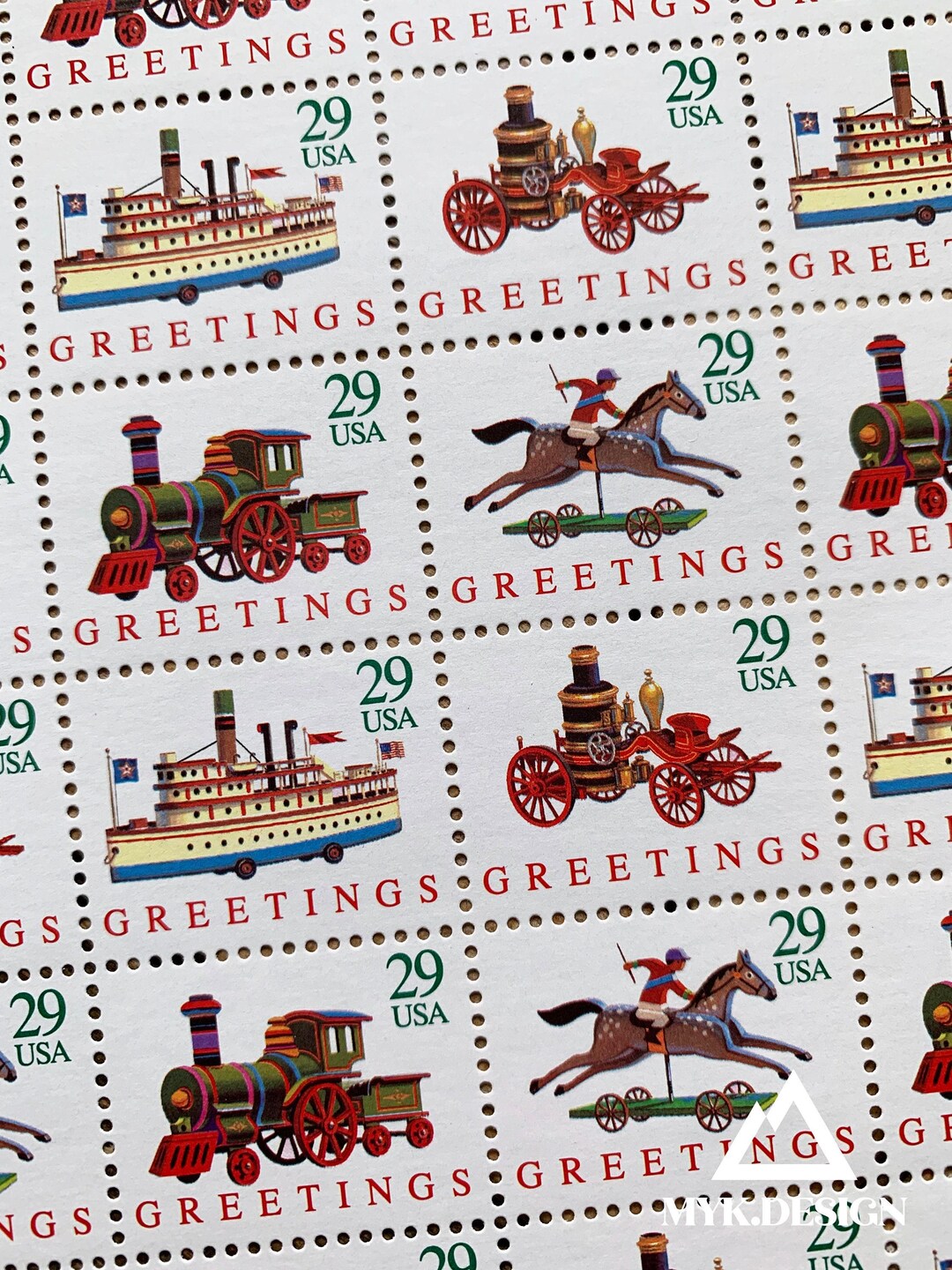 Antique Toys | 1992 | Vintage US Postage Stamps, Scott 2711-2714 | Face ...
