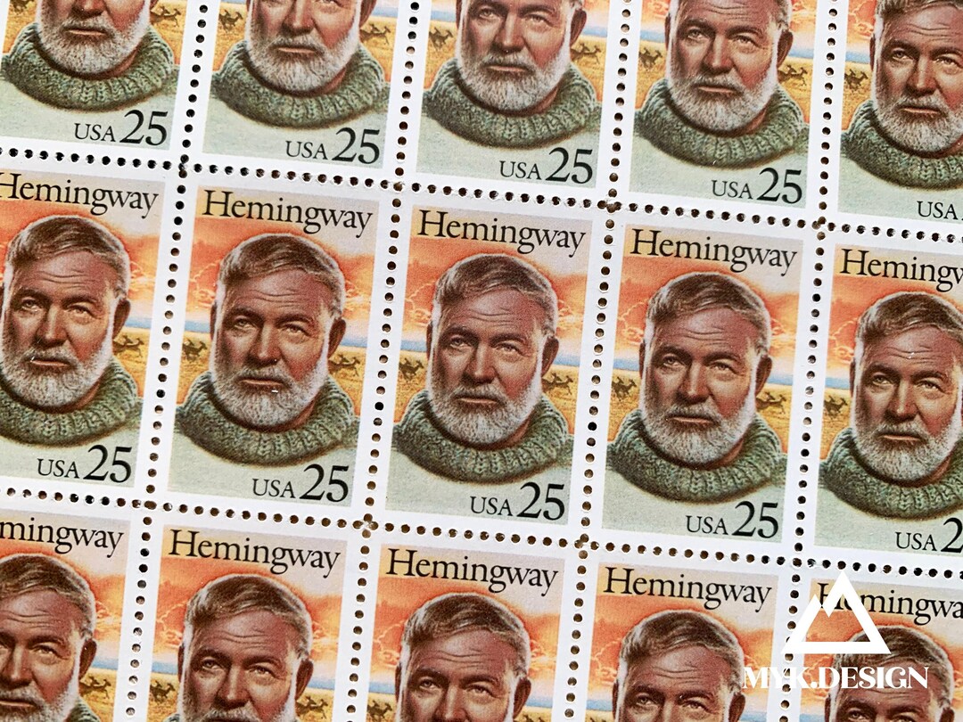 Ernest Hemingway | 1989 | Vintage US Postage Stamps, Scott #2418 | Face ...