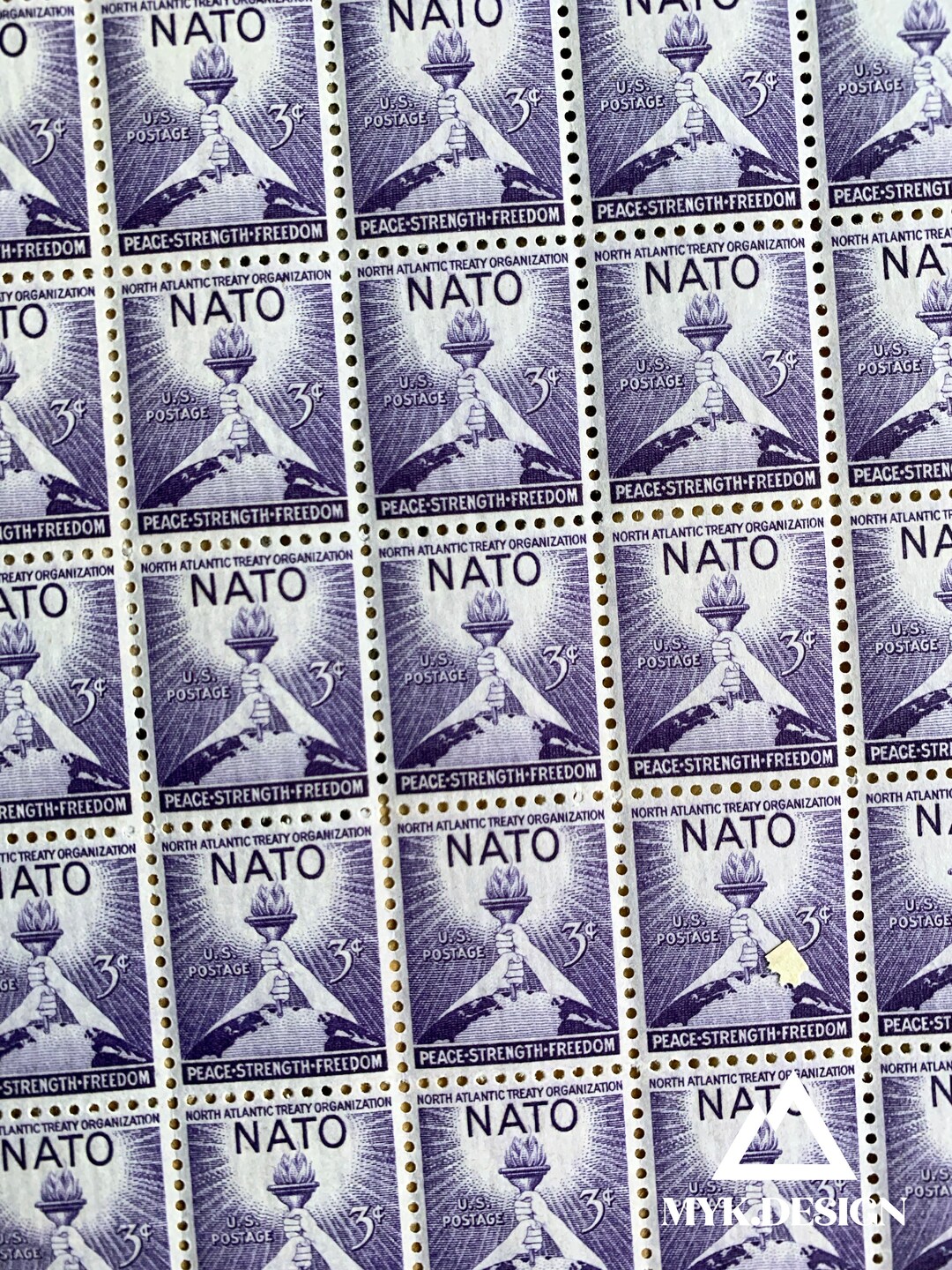 NATO | 1952 | Vintage US Postage Stamps | Face Value 3 Cents | Scott ...