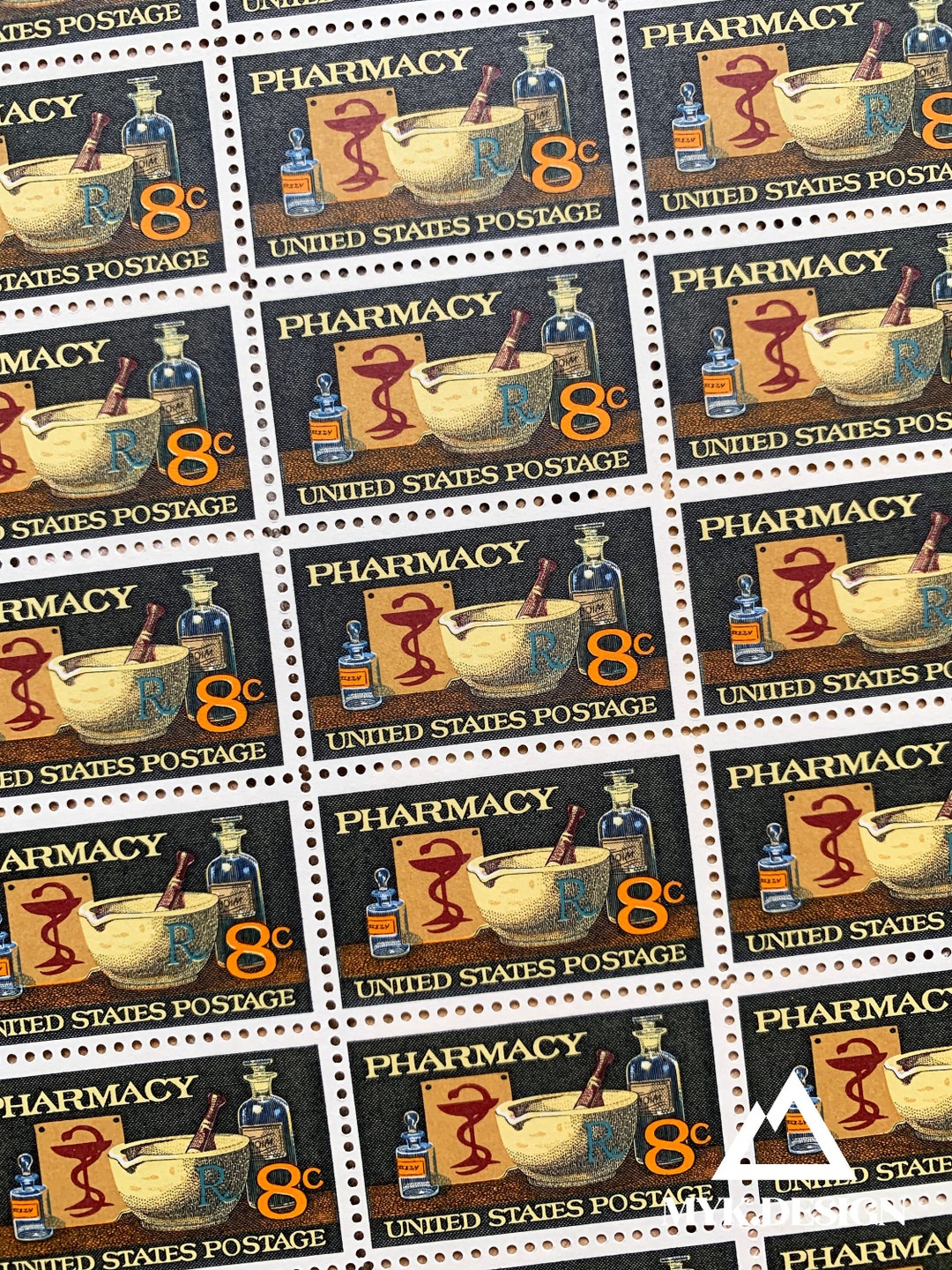 Pharmacy | 1972 | Vintage US Postage Stamps | Face Value 8 Cents ...