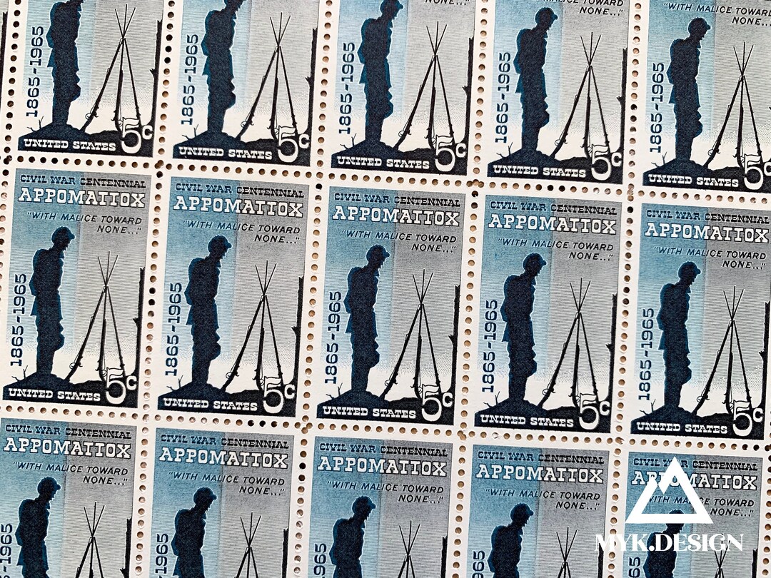 Surrender at Appomattox Courthouse | 1965 | Vintage US Postage Stamps ...